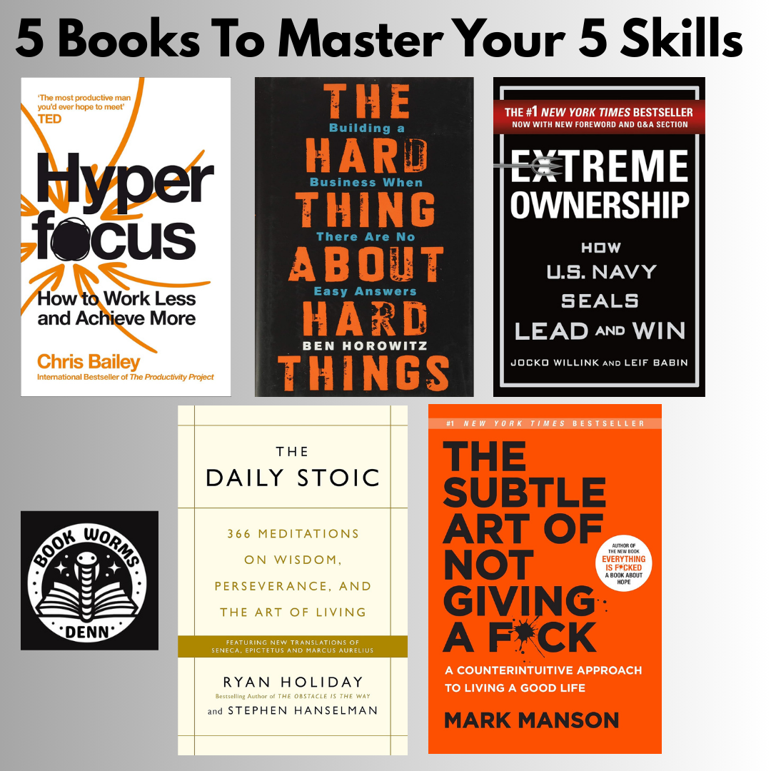 5 BOOKS TO MASTER YOUR 5 SKILLS – Bookwormsdenn